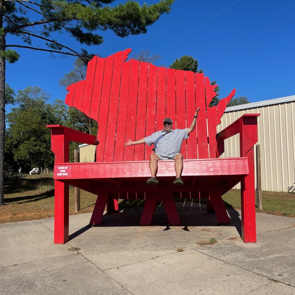 Giant Wisconsin Adirondak Chair – Dells WI - Outdoor Odyssey
